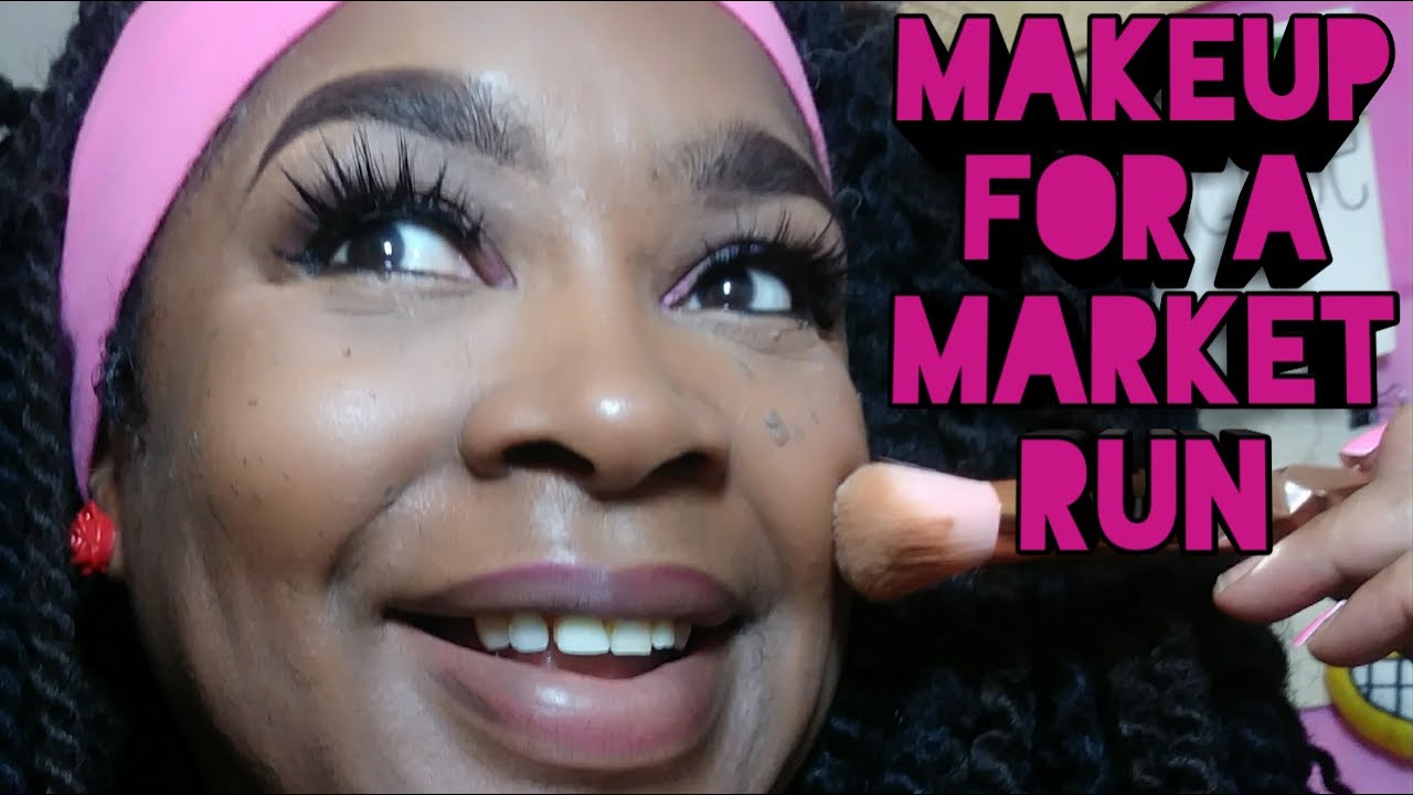 Quick Makeup for a market run using my newbrushes - YouTube