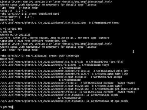 Coding a Forth script utility - YouTube