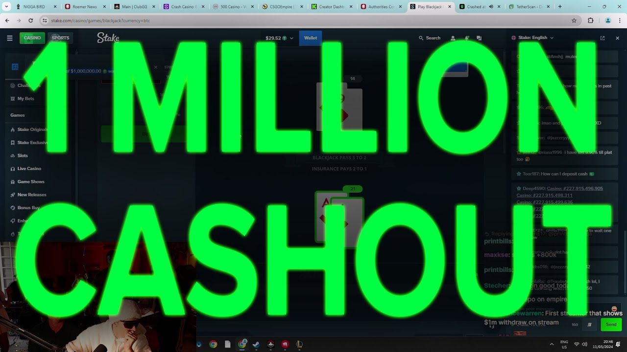 First streamer to cash out 1 million of real money - YouTube