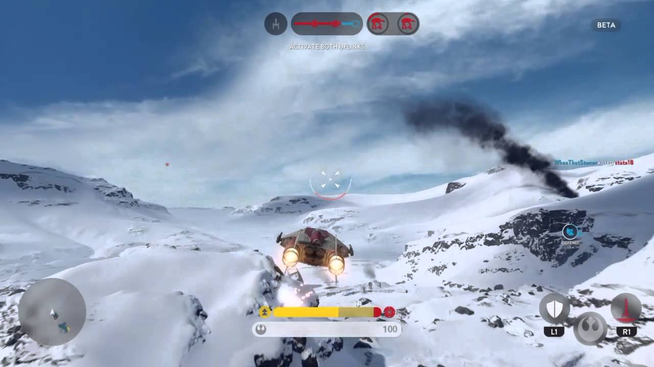 Star Wars Battlefront Beta: Air Vehicle gameplay - YouTube