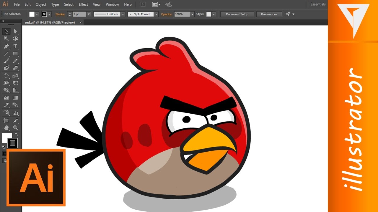Angry Birds - Red | Drawing illustrator (2D Animation) by James Malo ...
