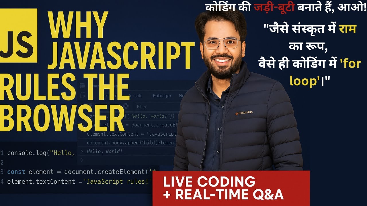 Why JavaScript Rules the Browser | Live Coding + Real-Time Q&A - YouTube