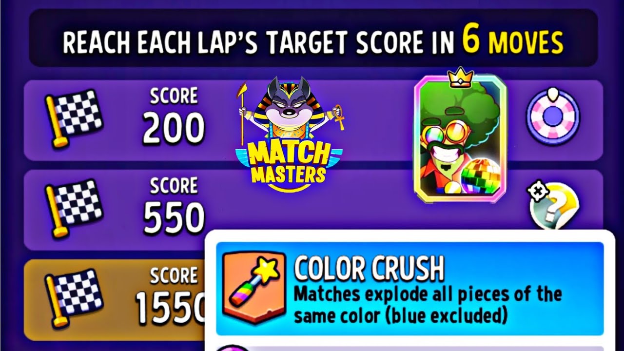 solo challenge color crush score 1550 score really match masters with ...