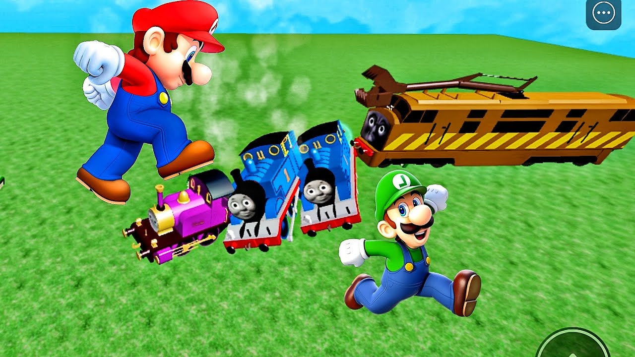 thomas and friends + super Mario Bros in a game 🎮🎯 || roblox video ...