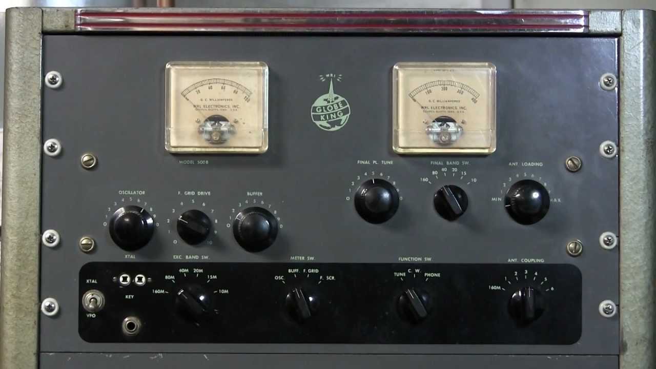 WRL Globe King 500B Transmitter - YouTube