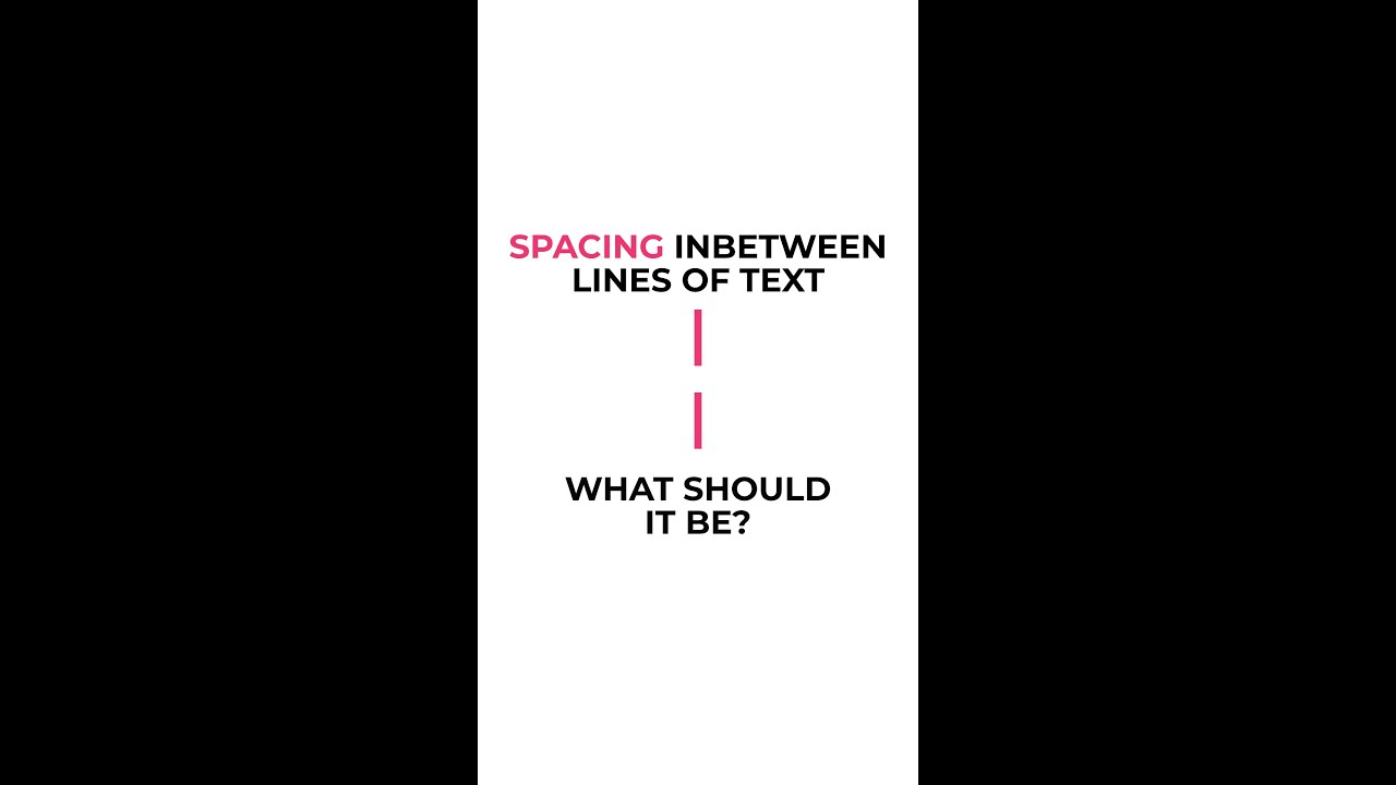Appropriate spacing between lines in text? - YouTube