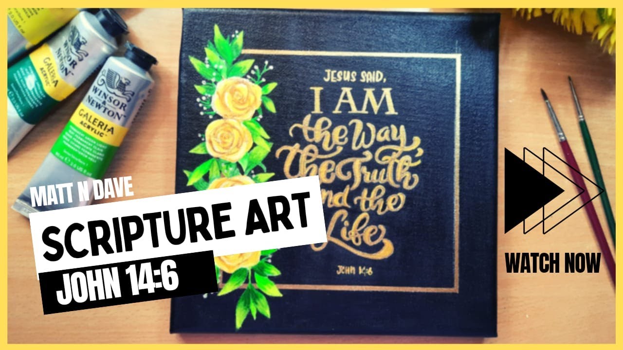 Simple Canvas Painting with Bible Verse | Scripture Art @Garlender ...