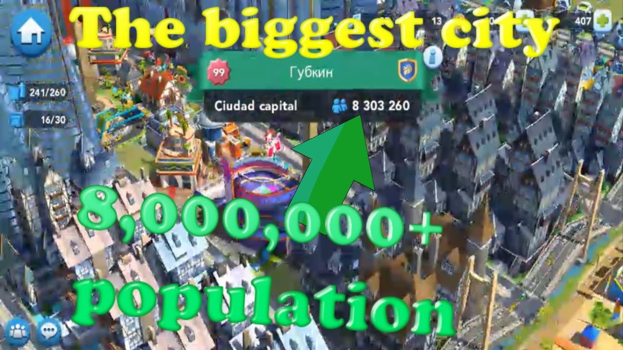 The Biggest city in SimCity Buildit - Visiting a city with 8,000,000 ...