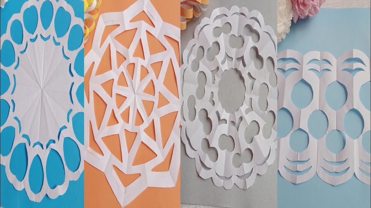 Easy paper decoration idea..... ️ How to make paper design. School ...