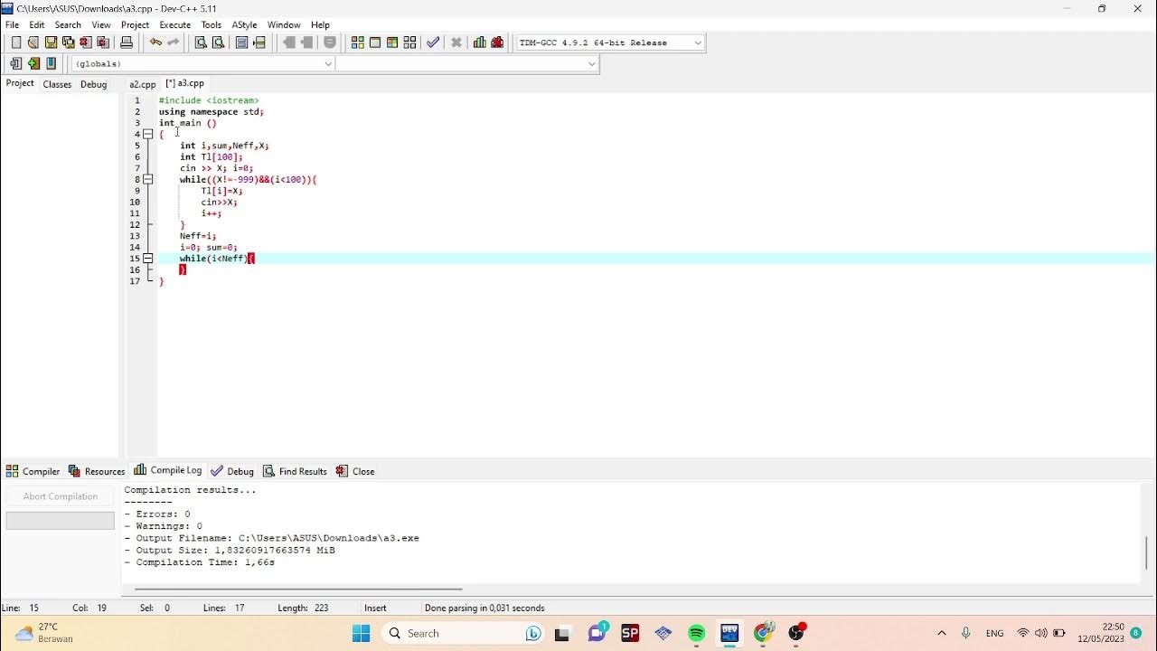 Array 2 (Menghitung elemen) - YouTube