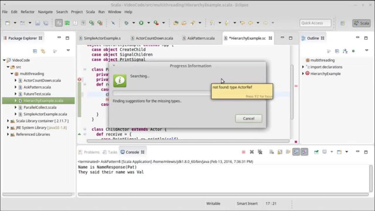 The Actor Hierarchy (in Scala with Akka) - YouTube