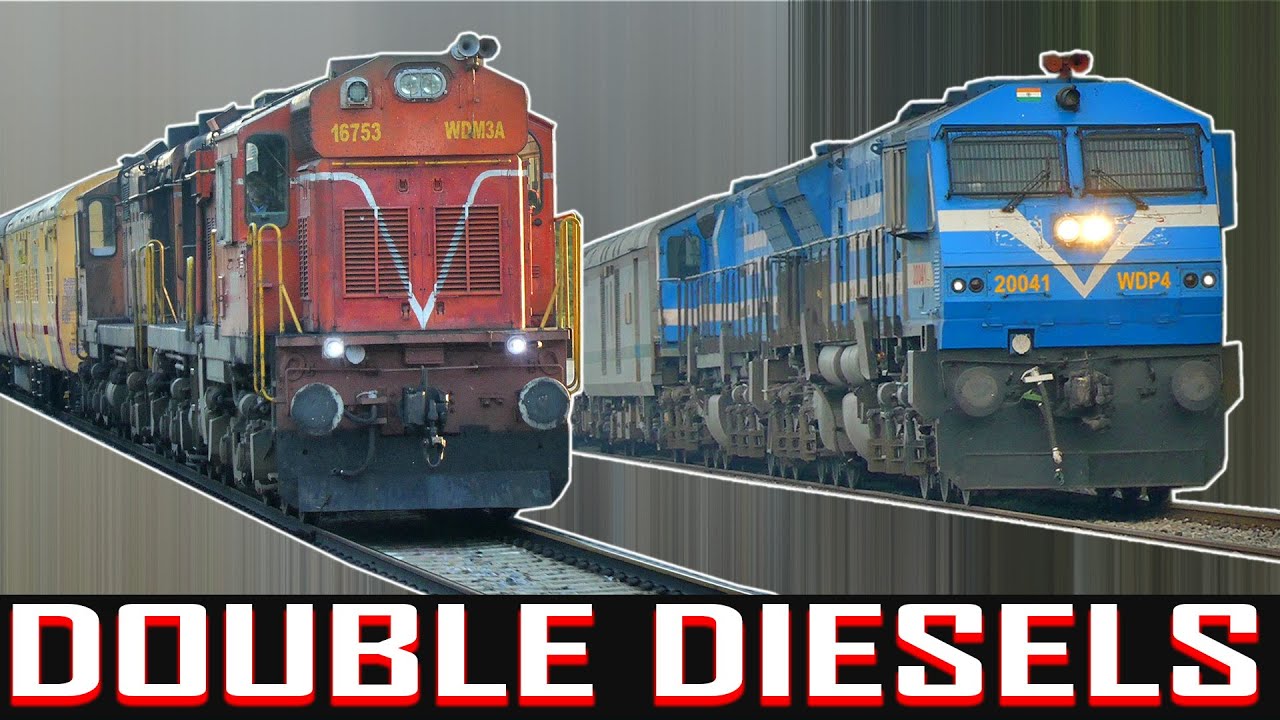 DOUBLE DIESEL TRAINS | ALCos and EMD Locos | Indian Railways - YouTube