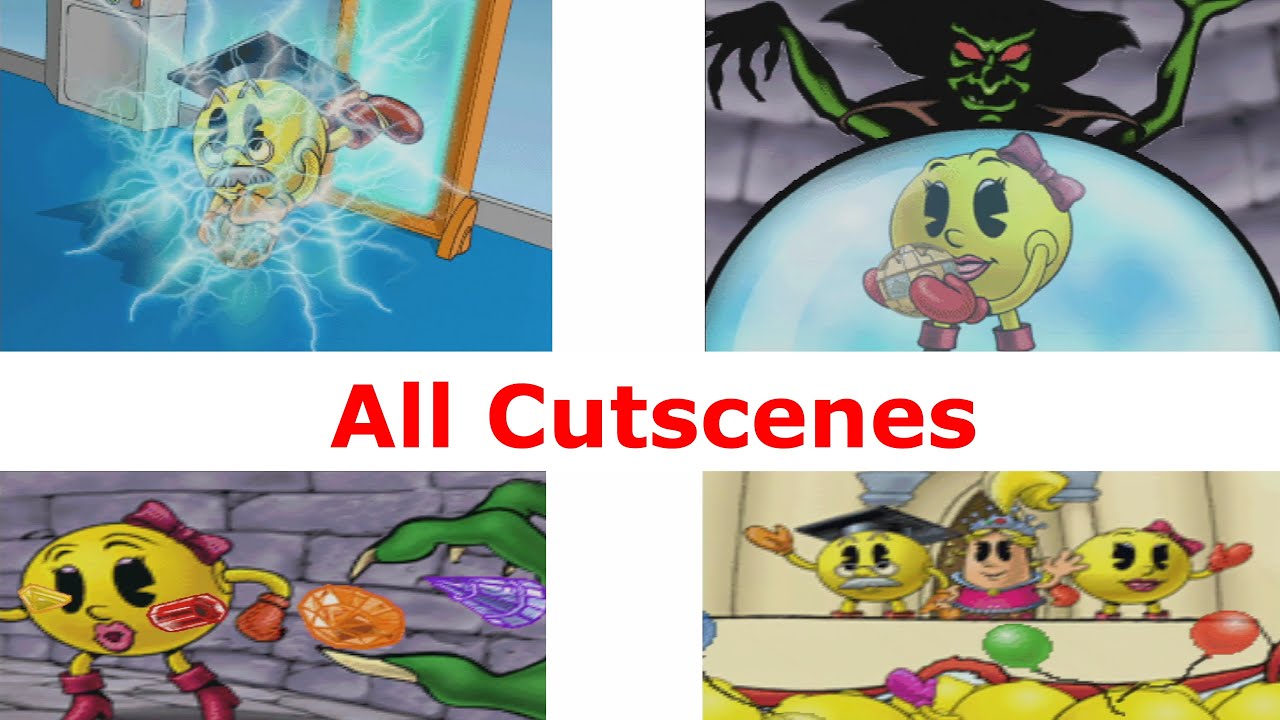 Ms. Pac-Man Maze Madness (N64) - All Cutscenes - YouTube