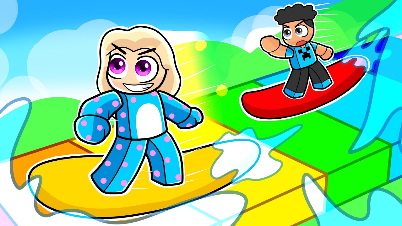 SURFANDO a 539 876 kmh na CORRIDA de SURF do ROBLOX! - YouTube