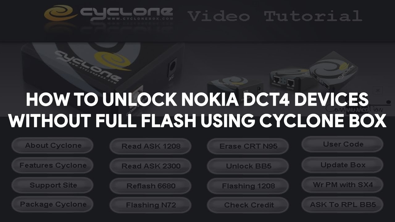 How To Flash Nokia DCT4 Devices Using Cyclone Box - [romshillzz] - YouTube
