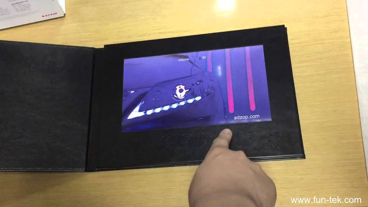 Fun Designed 7'' LCD Video Book with PU Leather Cover VGC-070L - YouTube