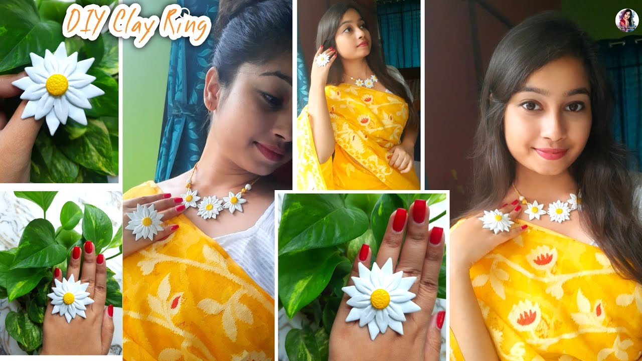 Mouldit Clay Ring| DIY Clay Finger Ring Making| Clay Jewellery Making ...