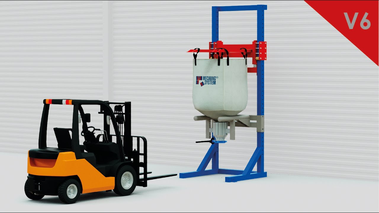 Station de Vidage Bigbag MECATUBE avec chargement au chariot élévateur ...
