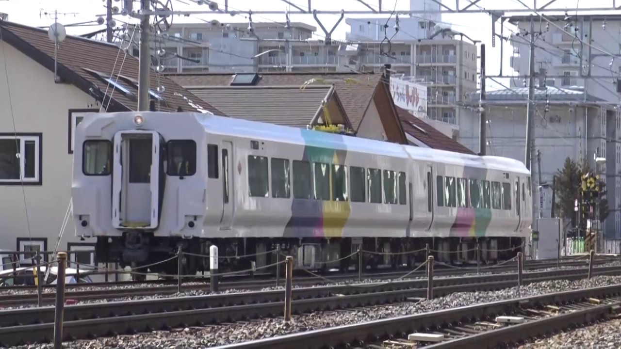 E257系M203編成構内試運転 長野総合車両センター―しなの鉄道北しなの線北条踏切－居町踏切間 - YouTube