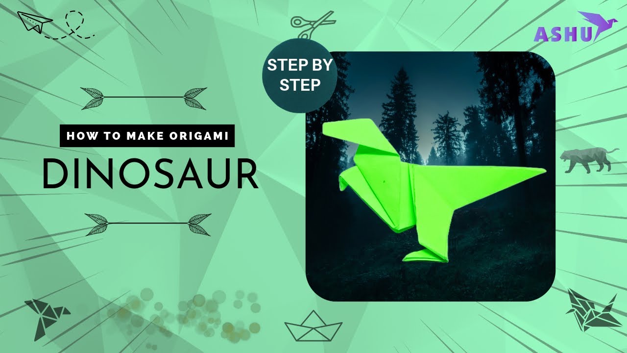 Jurassic Origami Adventure 🦖: How to Make a Paper T-Rex 🦖| Easy Origami ...