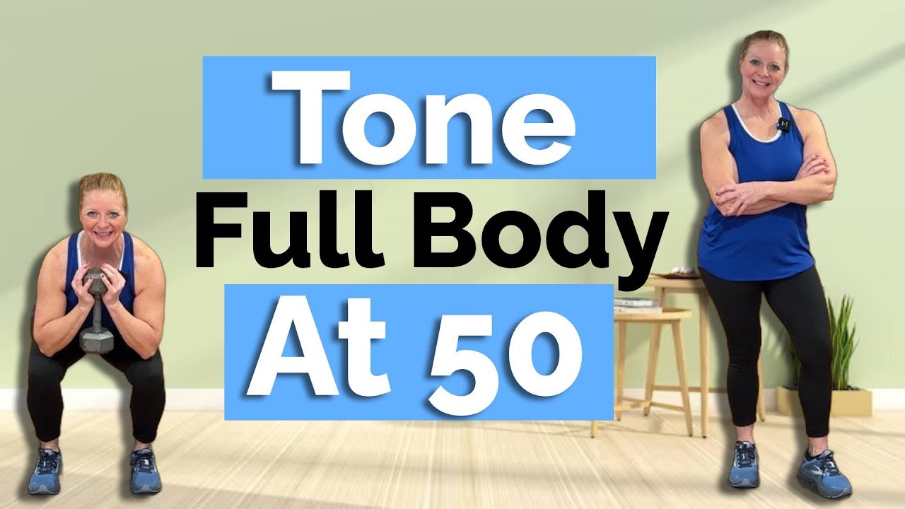 Toning Your Body At 50 | A Full Body At Home Workout - YouTube