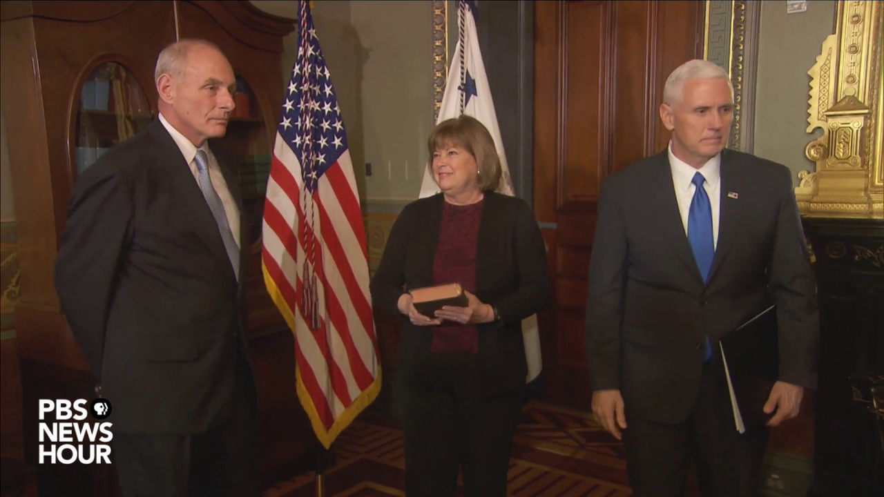 Watch John Kelly be sworn in as secretary of homeland security - YouTube