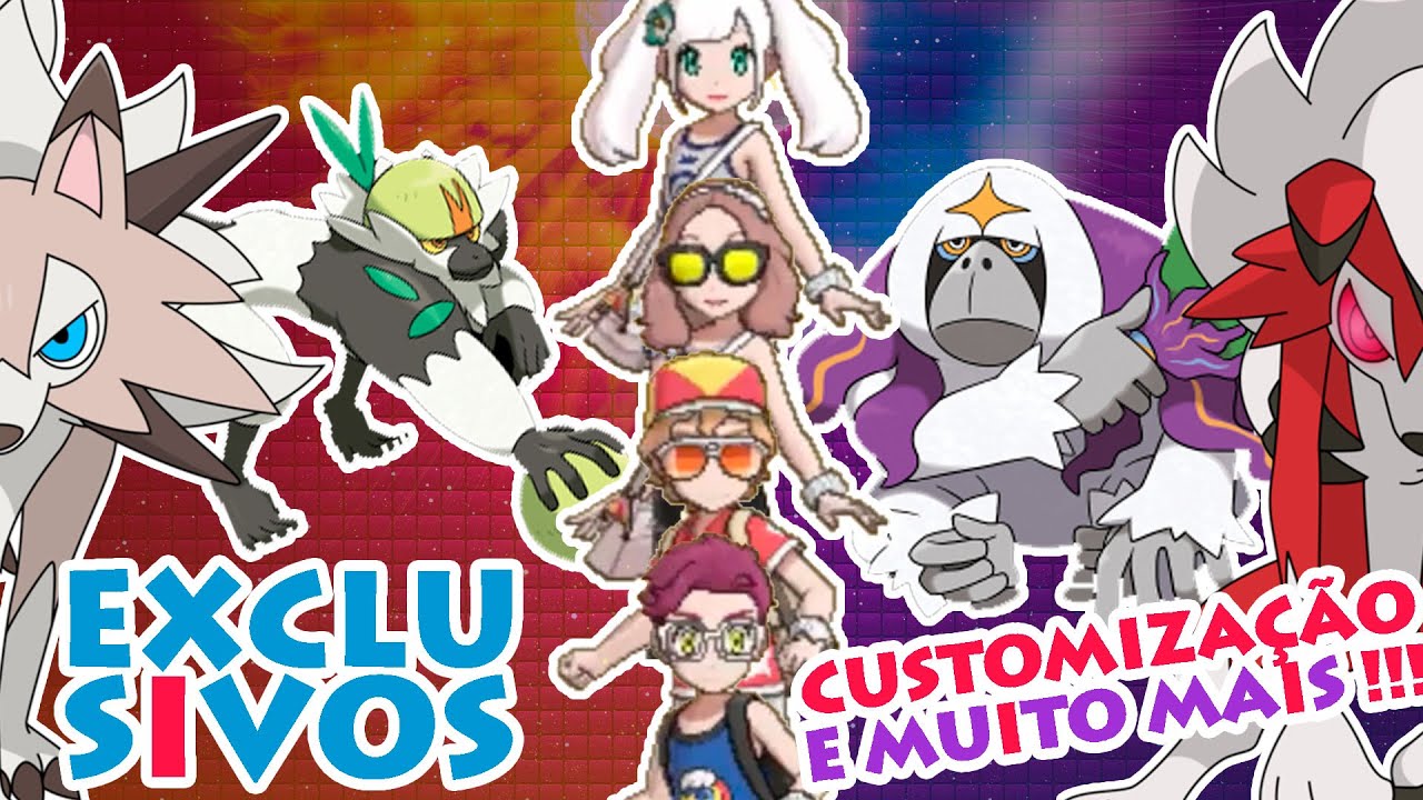 NOVO TRAILER SUN E MOON - Lycanroc, Passimian e Oranguru, Z-Moves e ...