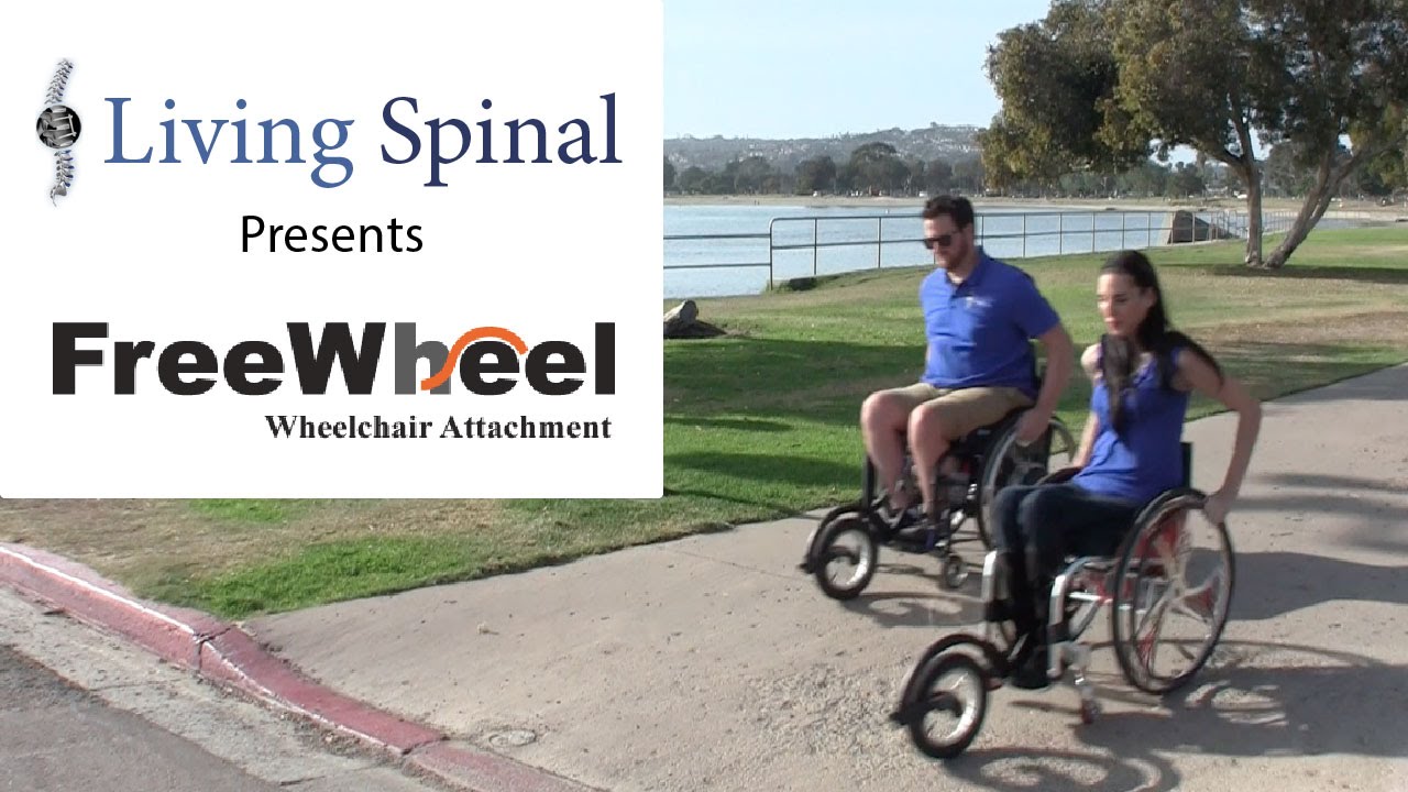 FreeWheel Wheelchair Attachment with Living Spinal - YouTube