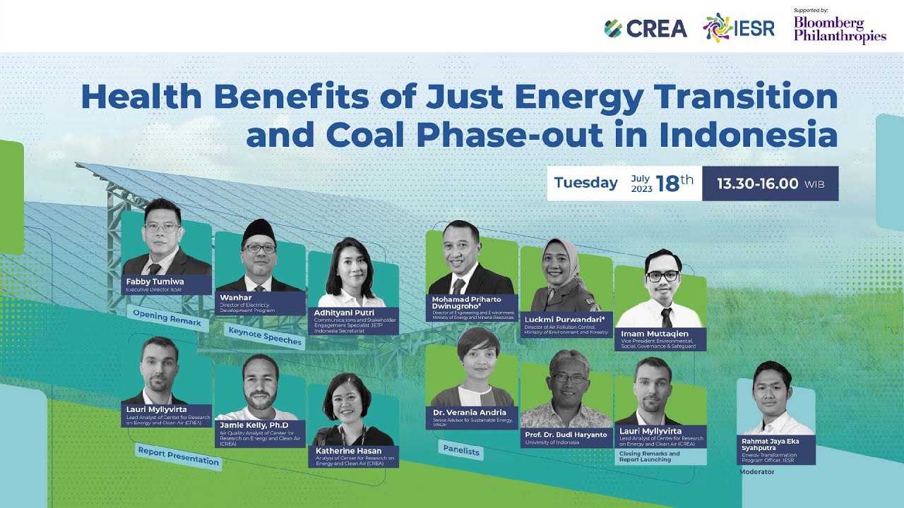 Webinar and Report Launch Health Benefits of Just Energy Transition and ...