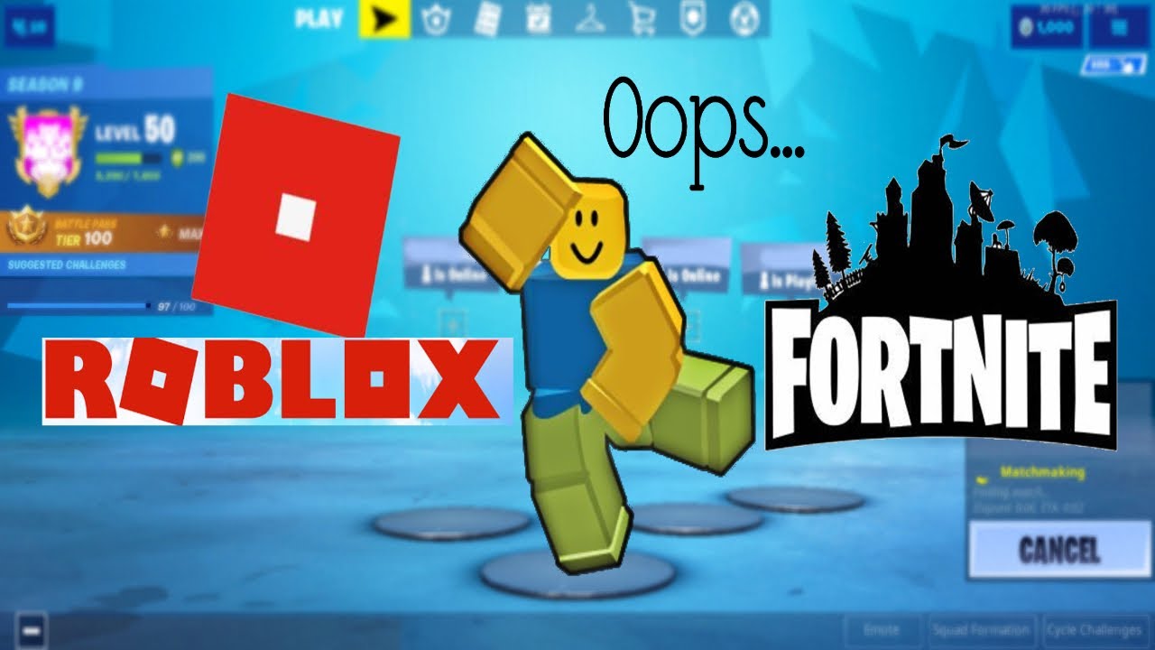 ROBLOX player tries FORTNITE - YouTube