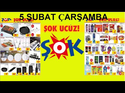 ŞOK MARKET | 5 ŞUBAT 2020 KATALOĞU | ŞOK Aktüel | ŞOK'ta Bu Hafta | ŞOK İNDİRİMLERİ