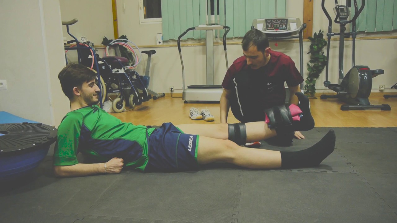 Physiotherapy knee exercises - YouTube