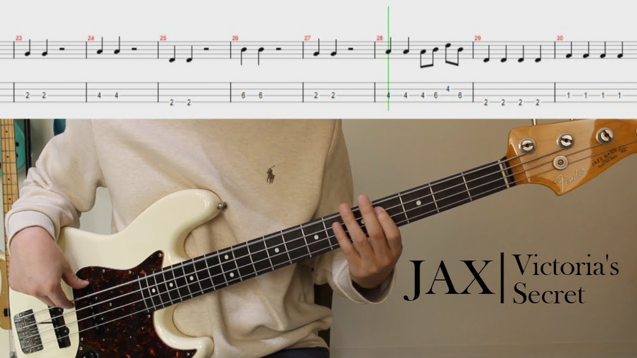 곡 좋아요😃베이스 초보자에게 추천합니다! JAX - Victoria's Secret│BASS TAB│악보 - YouTube