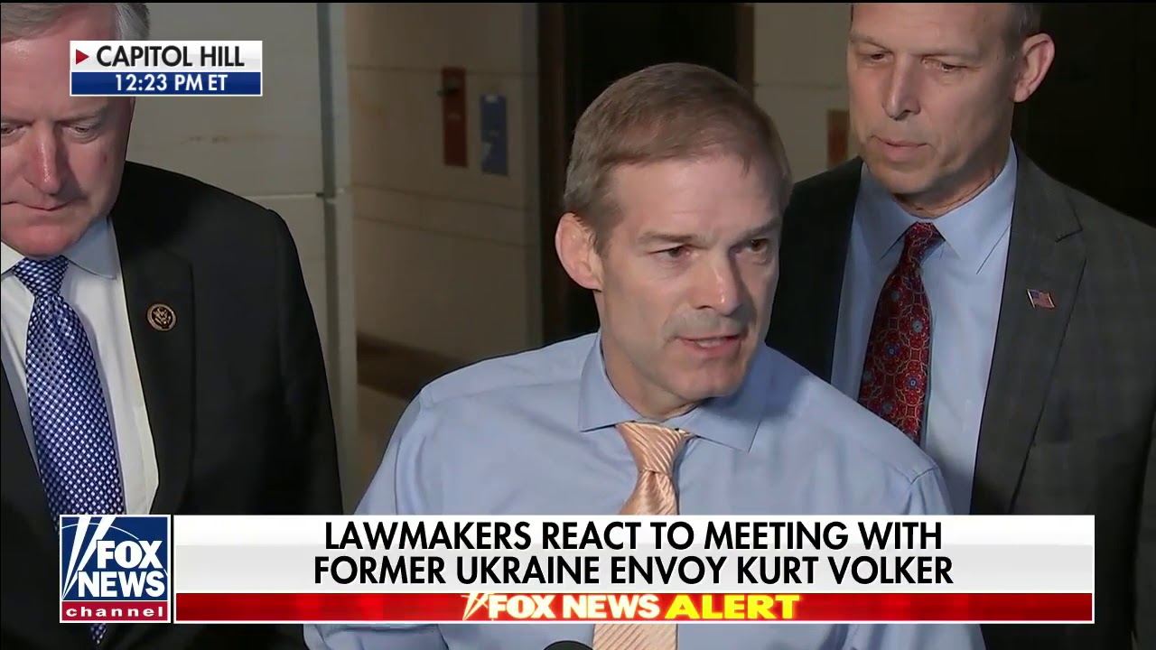 Rep. Jim Jordan: Volker said "Not One Thing" to support Democrats ...