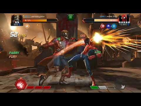 2* star lord (level 59) Vs 5* maxed out stark enhanced Spidey ...