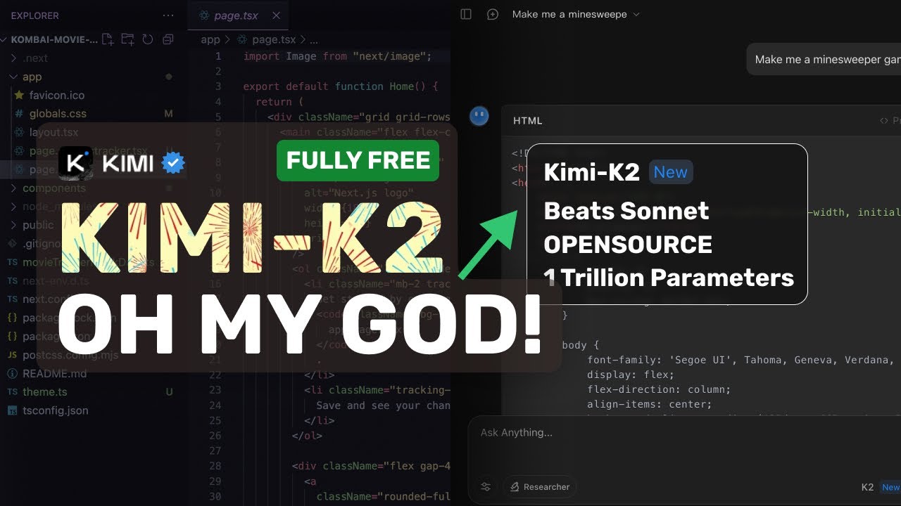 Kimi K2: RIP Sonnet & Opus! The BEST OPENSOURCE 1-TRILLION Parameter MODEL is HERE! (+Free APIs ...
