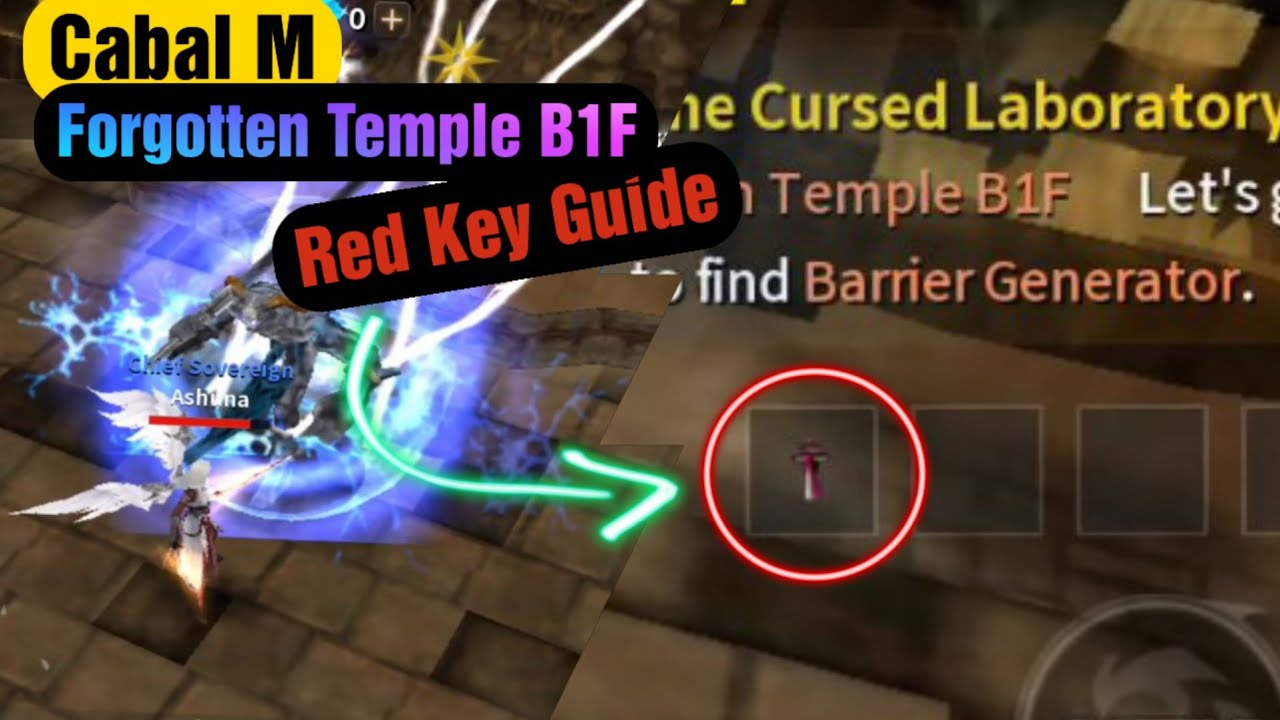 Forgotten Temple B1F Red Key Guide - Cabal Mobile Global Guide 2021 ...