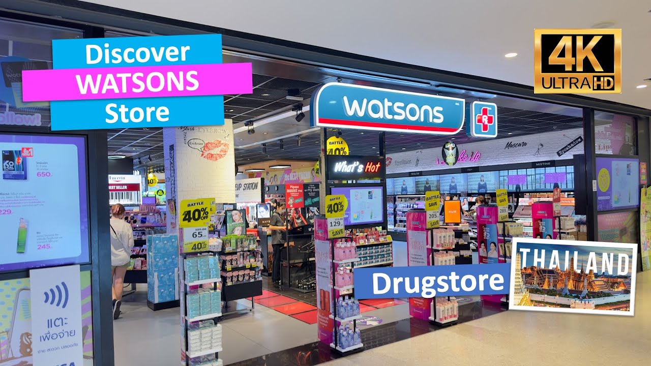🇹🇭 Discover WATSONS Pharmacy Store in Bangkok, Thailand [4K video ...