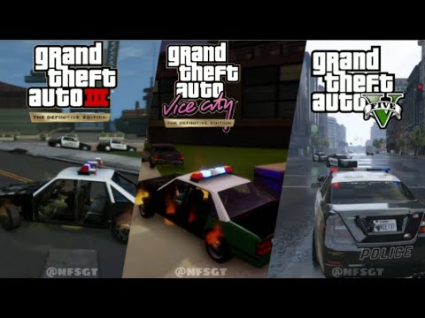 Evolution of "Police cars Explosive vs Police cars" in GTA Games! - YouTube
