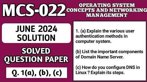 MCS 022 June 24 Solution | MCS022 Solved Question Paper | MCS22 Important Questions - YouTube