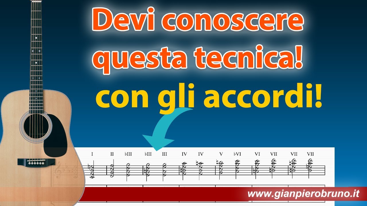 DEVI CONOSCERE QUESTO giro di accordi II V ELABORATO sulla CHITARRA ...