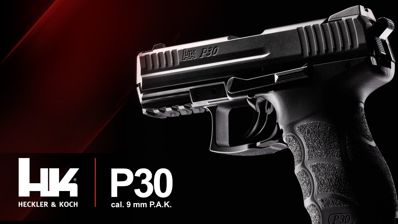 Heckler & Koch P30 cal. 9 mm P.A.K. - YouTube