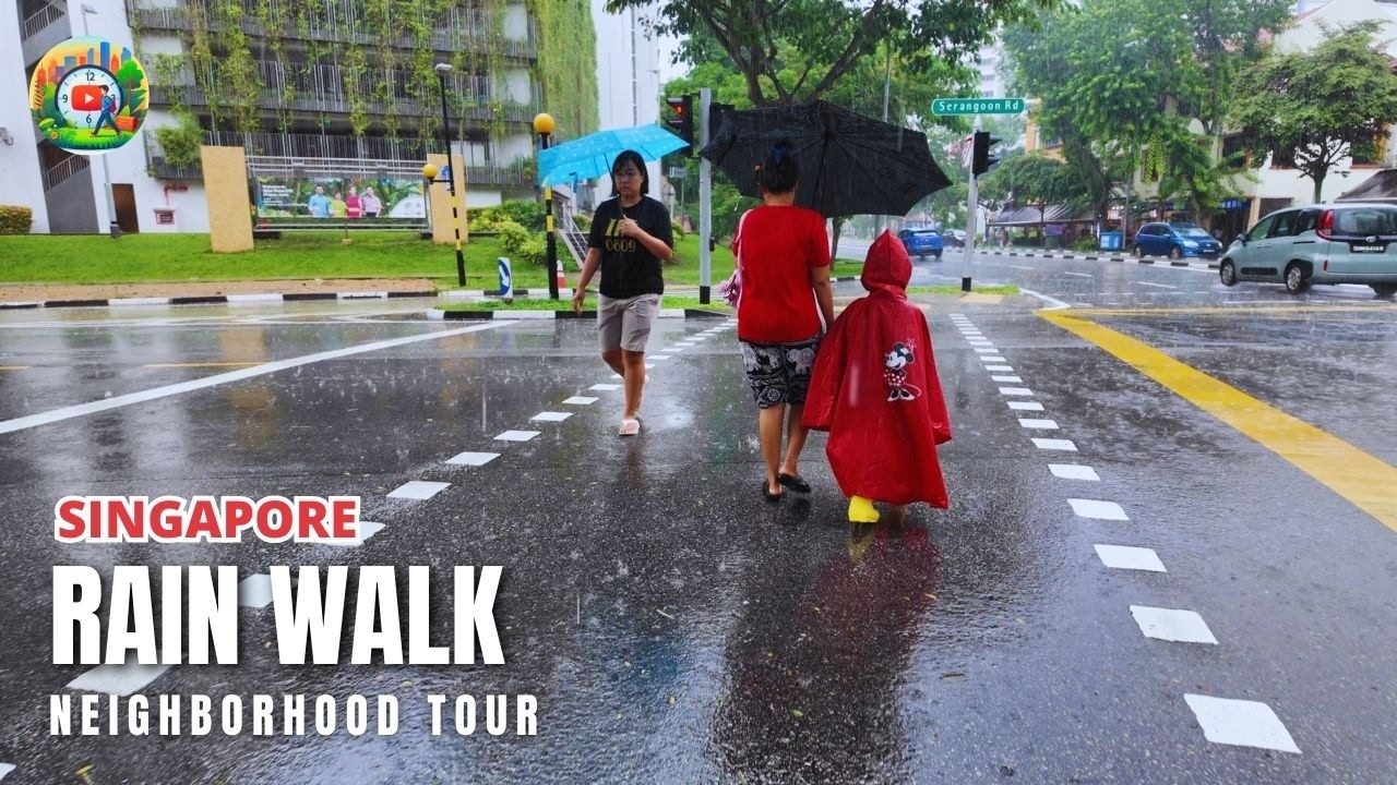 Finding Peace: A Rainy Day Stroll in Singapore | Relaxing Rain Walk in ...