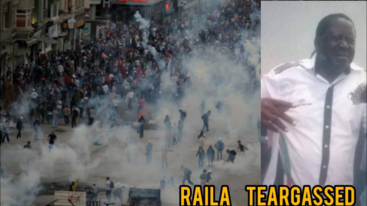 BREAKING : RAILA ODINGA TEARGASSED IN NAIROBI AZIMIO PROTEST TODAY ...