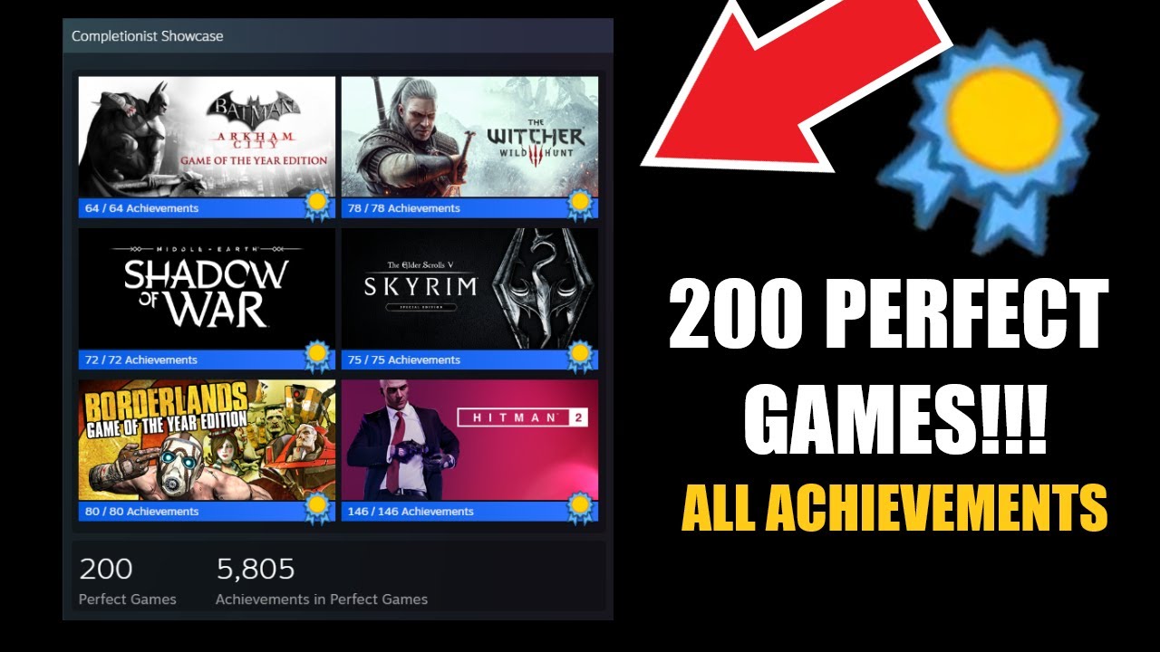 My 200 PERFECT STEAM GAMES (100% ALL ACHIEVEMENTS) - YouTube