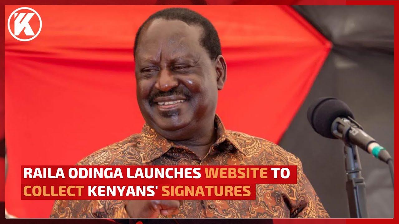 Raila Odinga launches website to collect Kenyans' signatures #Shorts ...
