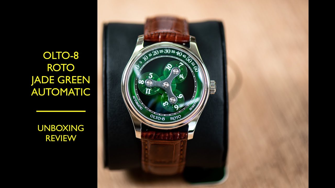 Olto-8 Roto Jade Green Automatic Watch | Review Valjoux Relogios - YouTube