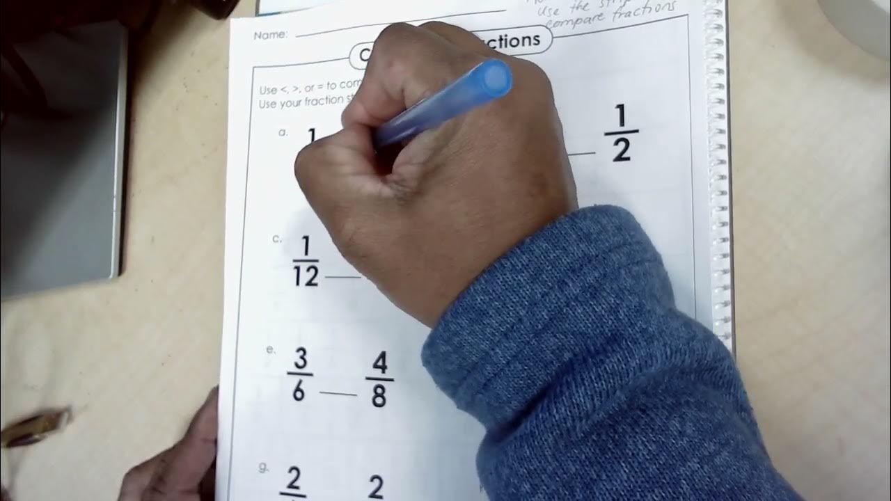 Compare Fractions using Fraction Strips - YouTube