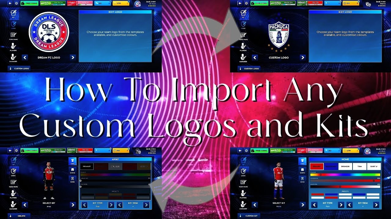 How To Import Any Custom Logos and Kits | DLS 26 - YouTube