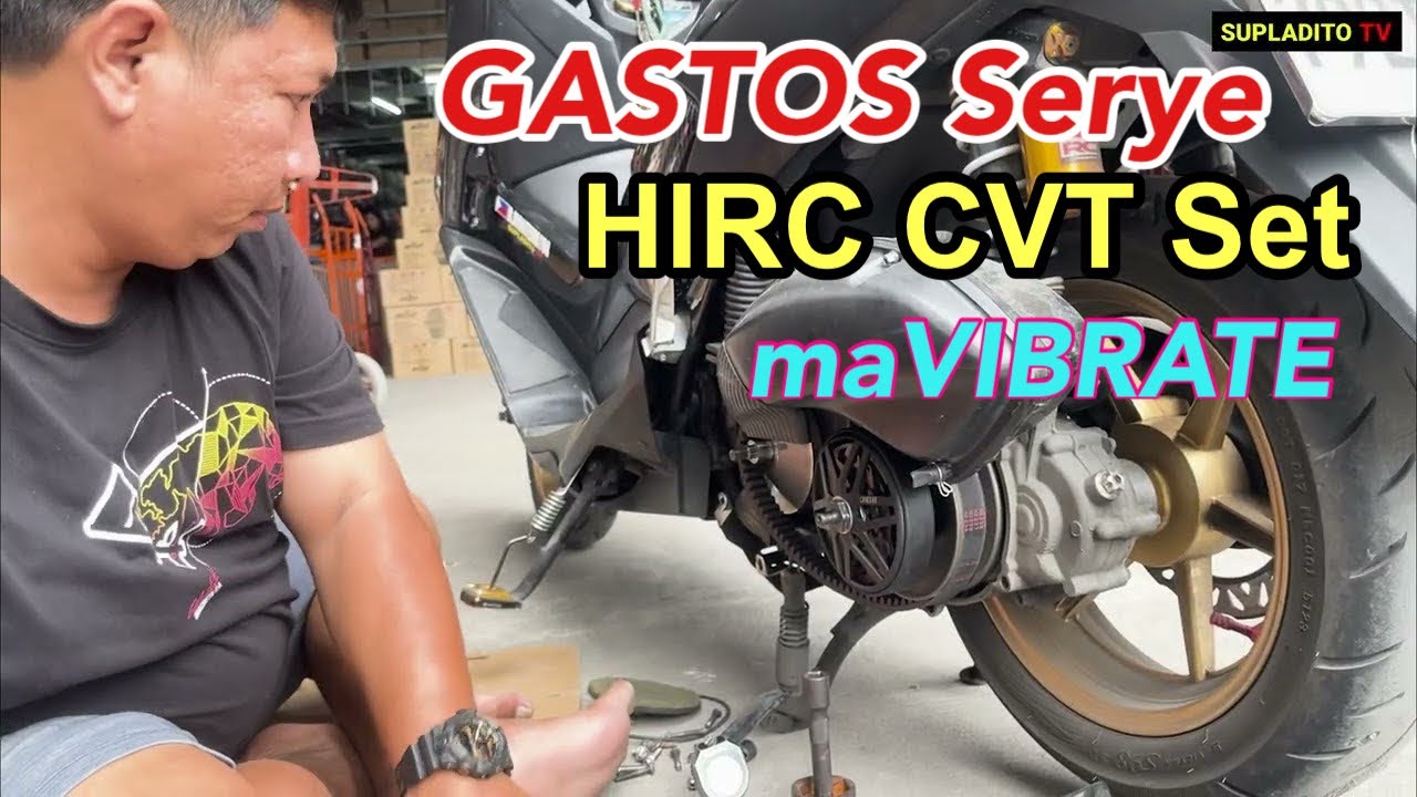 Gastos Serye HIRC CVT Set mavibrate on Yamaha NMAX V1 - YouTube